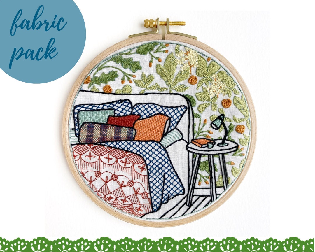 Fabric Pack and Embroidery Pattern Instruction Booklet, Interior Design ...