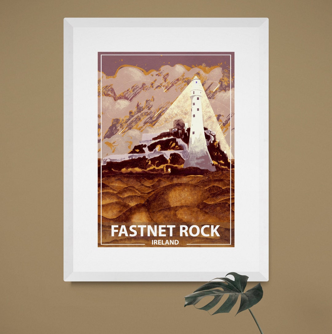 Fastnet Rock, Lighthouse, Ireland, Atlantic, Travel Print, Travel Print ...