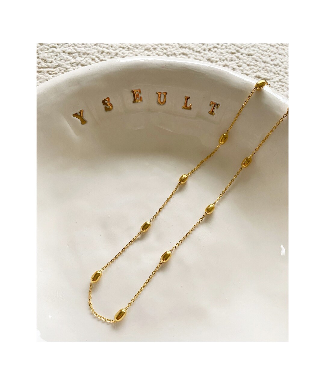 Herman Necklace Grain of Rice Stainless Steel Gift Idea - Etsy