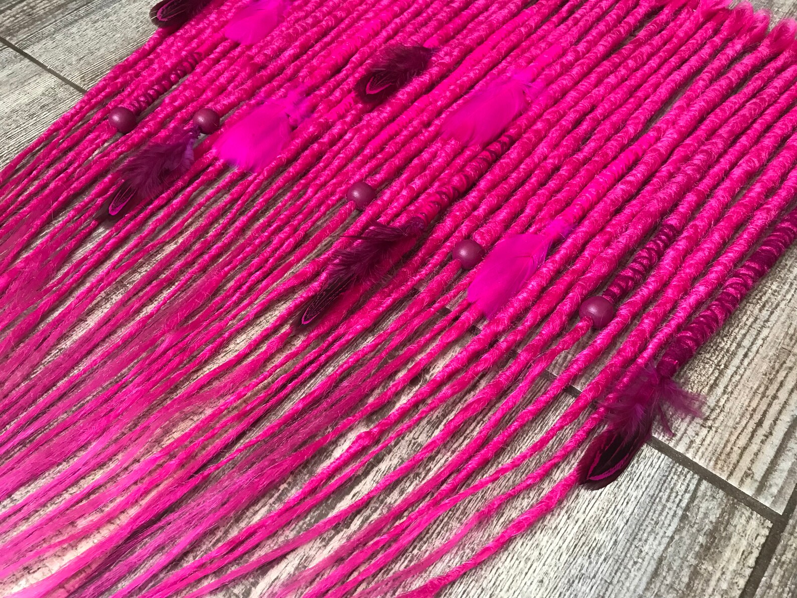 Synthetic Dreads Neon Pink Crochet DE or SE Double or Single - Etsy
