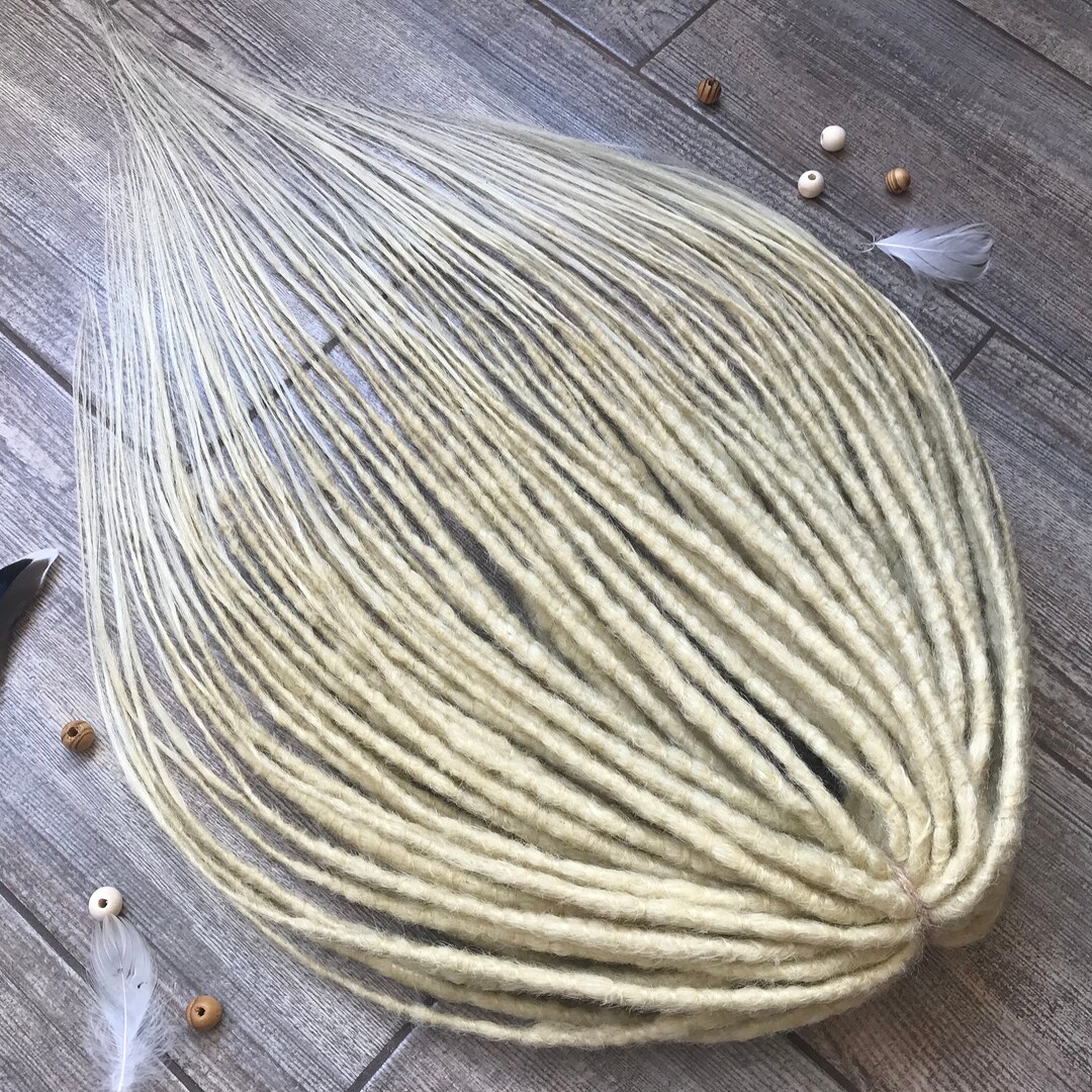 Yellow Blonde Synthetic Dreads. Crocheted Double or Single Ended ...