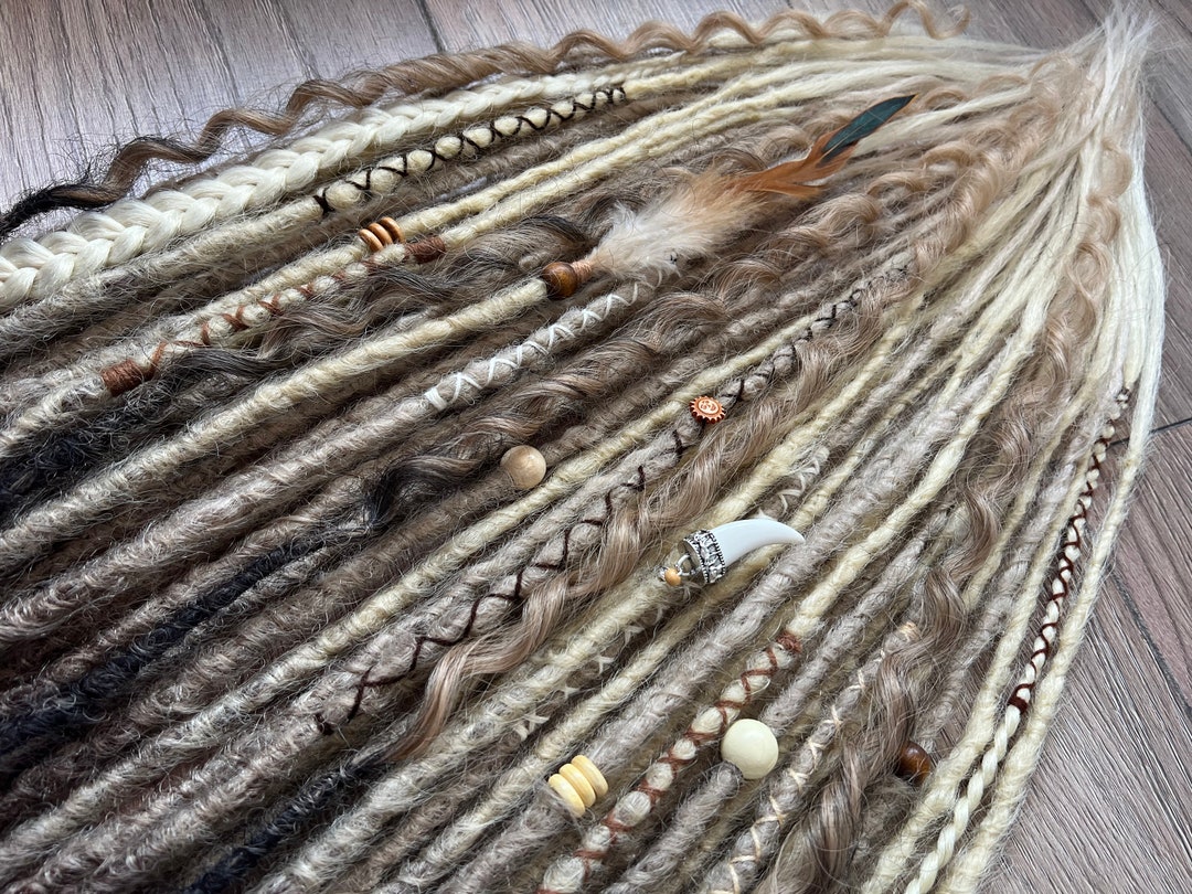 50 SE Synthetic Dreads Dark Brown to Blonde Ombre Crochet Full Set ...