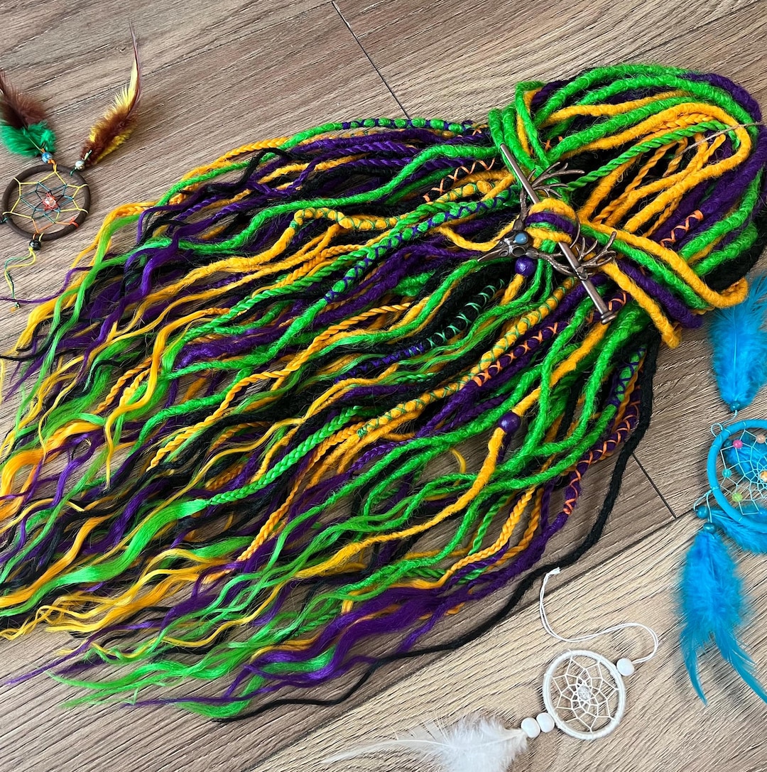 50 SE Synthetic Dreads Braids Twist Multicolor Set Ombre Crochet Single ...