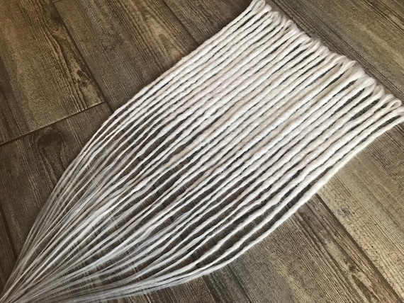 White Synthetic Dreadlock Extensions Double or Single Ended - Etsy