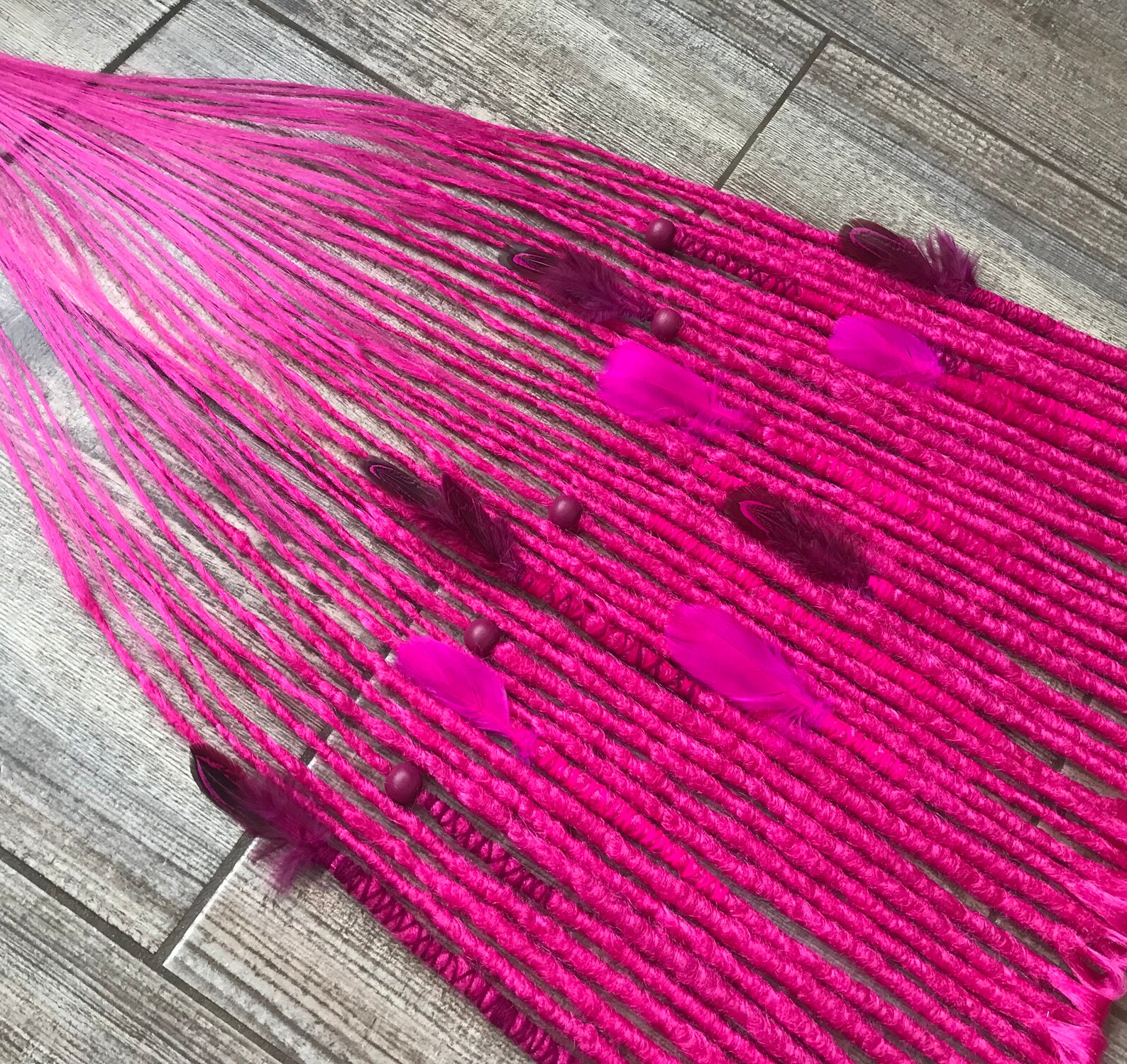 Synthetic Dreads Neon Pink Crochet DE or SE Double or Single - Etsy