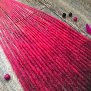 Synthetic Dreads DE or SE Black Neon Pink Ombre Dreadlock - Etsy