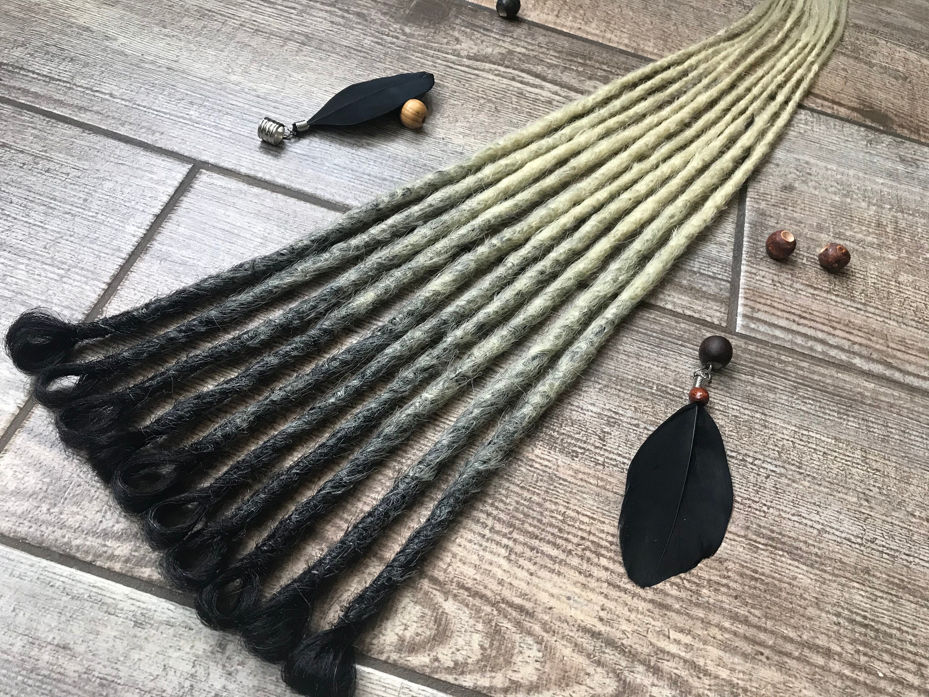 White Ombre Boho Loc Extensions - Etsy