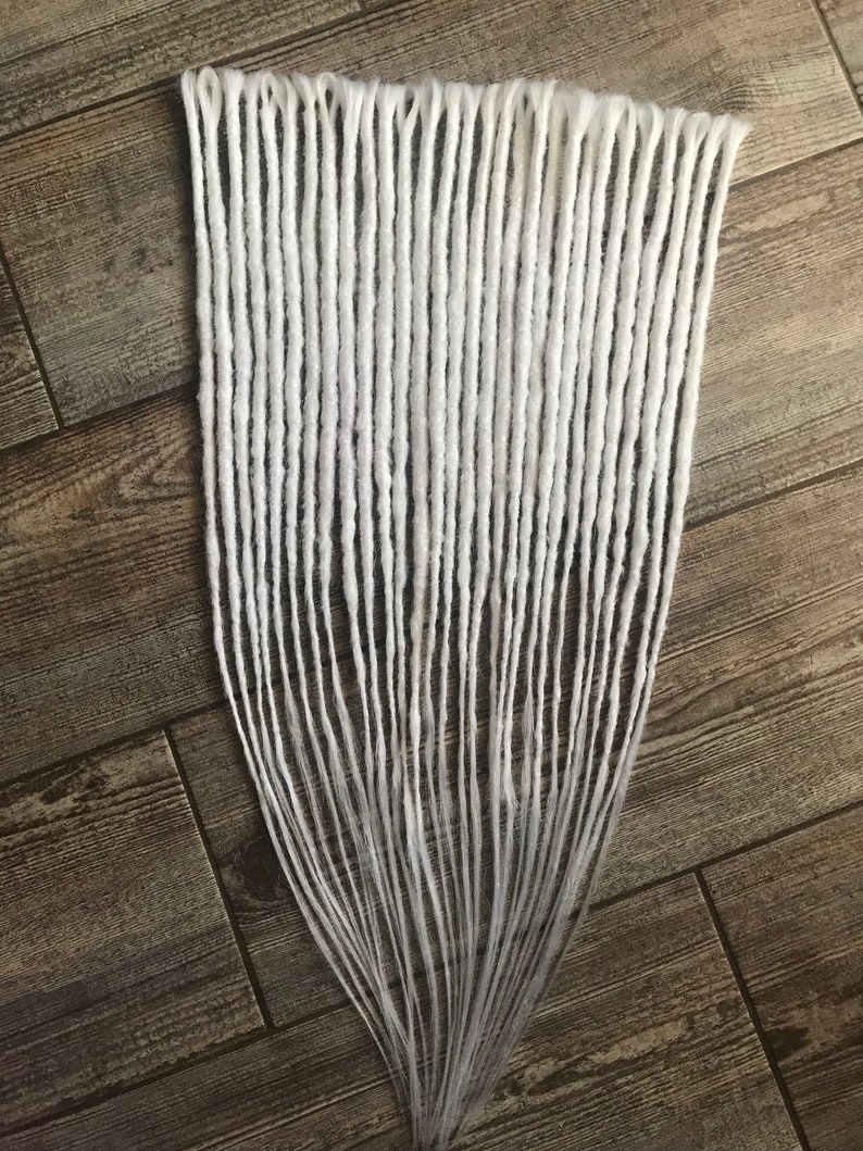 White Synthetic Dreadlock Extensions Double or Single Ended - Etsy