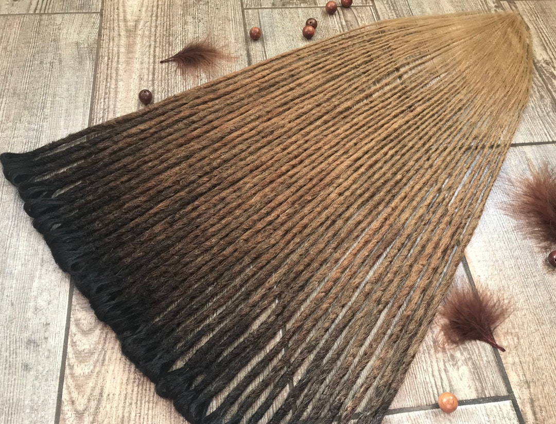 Synthetic Dreadlock Extensions Black Brown Ombre SE or DE Crochet Full ...