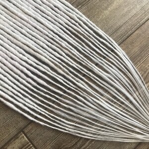 White Synthetic Dreadlock Extensions Crochet Double or Single Ended ...