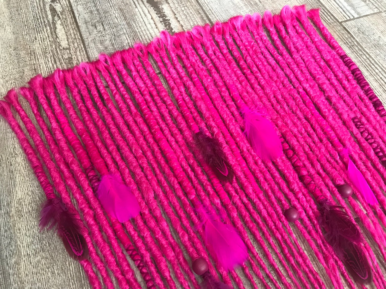 Synthetic Dreads Neon Pink Crochet DE or SE Double or Single - Etsy