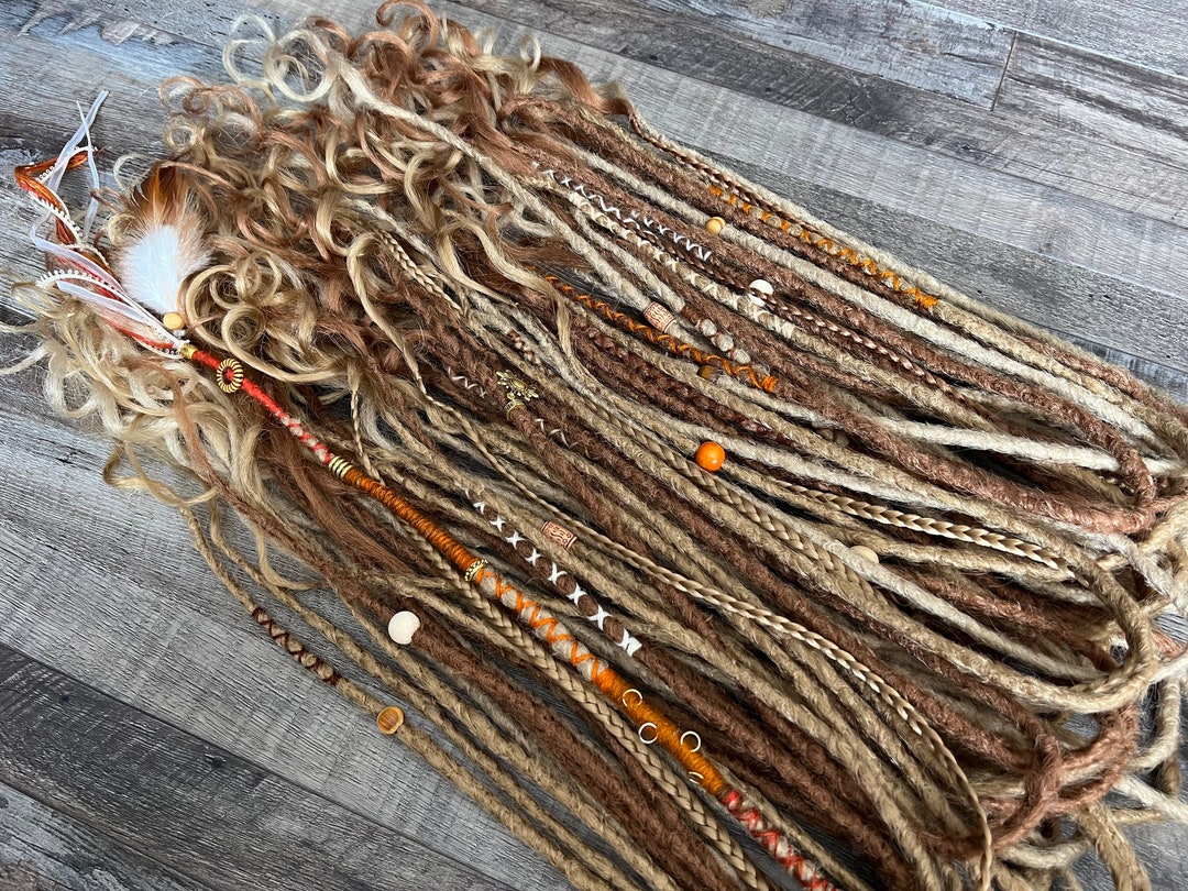 Synthetic Dreads Auburn, Gold, Light Ash Blonde Crochet SE or DE Full ...