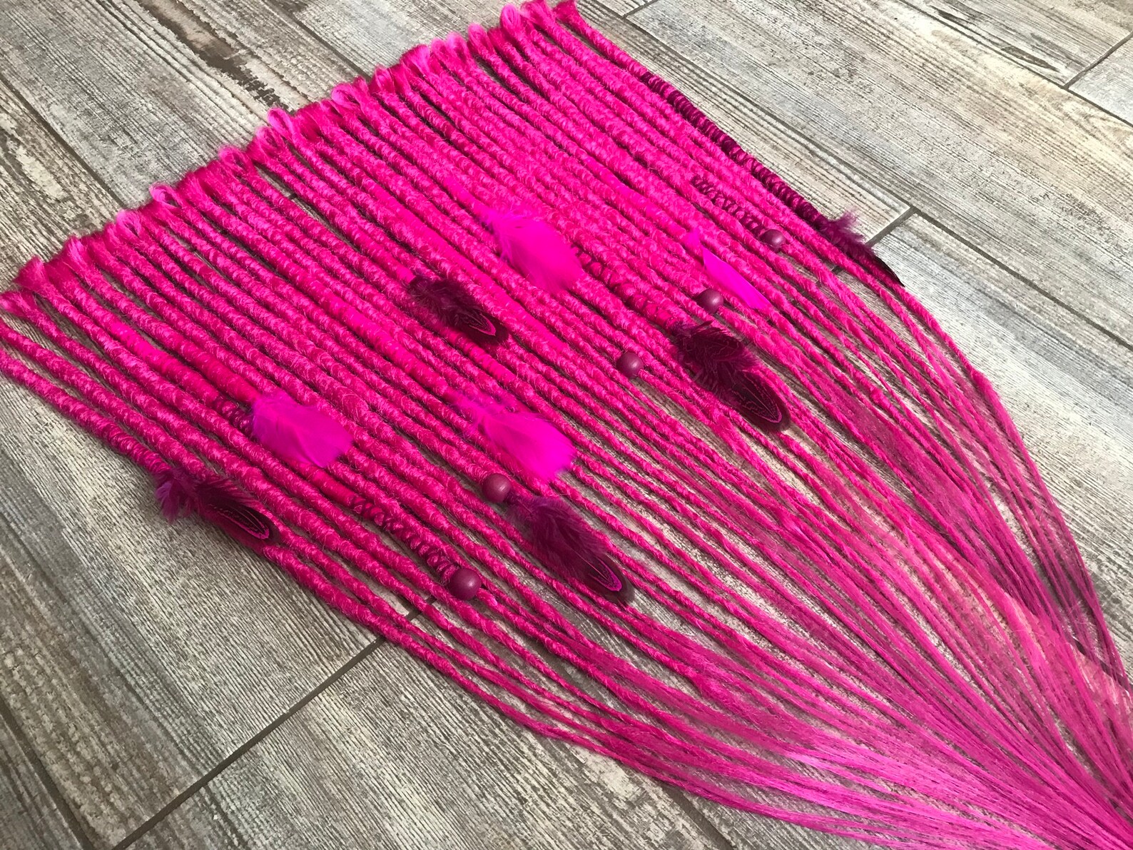 Synthetic Dreads Neon Pink Crochet DE or SE Double or Single - Etsy