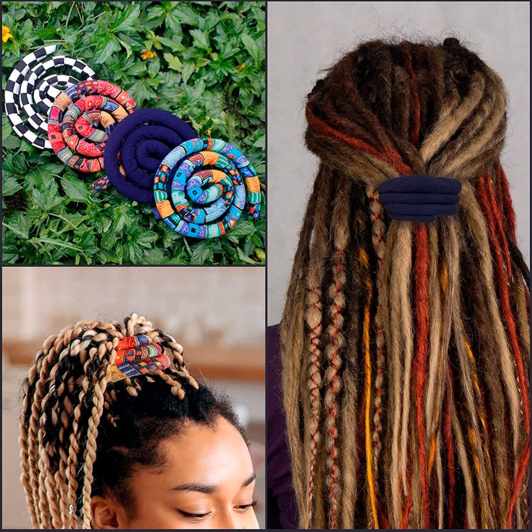 Bendable Dreadlock Wrap and Spiral Hair Rings Thick Hair - Etsy