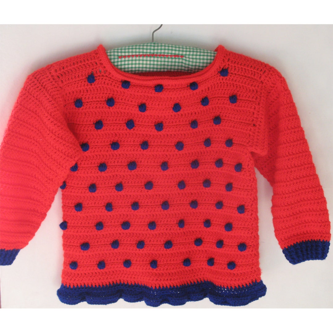 Girls Sweater Jumper Age 6-7 Olivia - Etsy