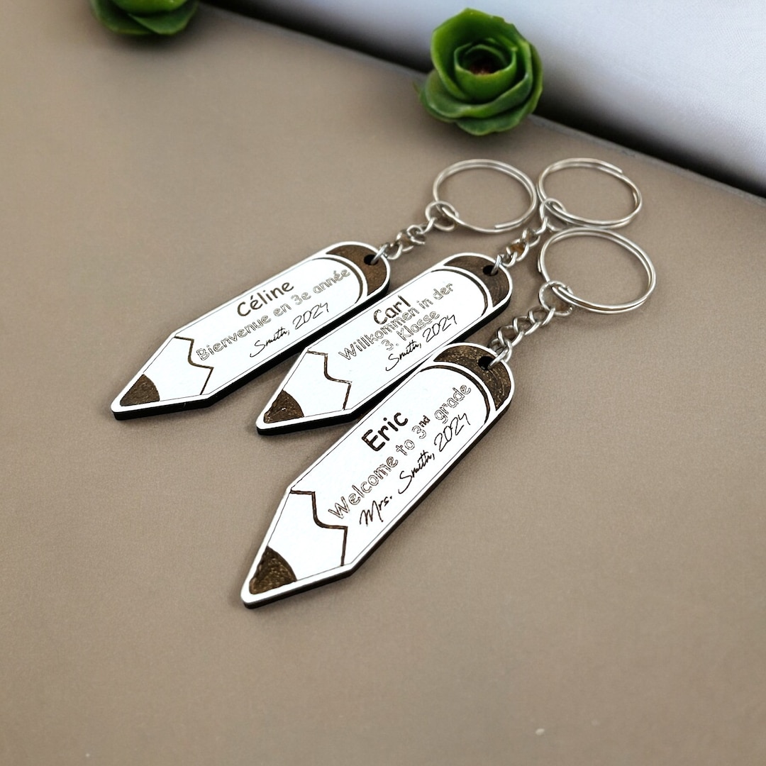 Back to School Keychain Favor Gift for Students, Custom Teacher ...