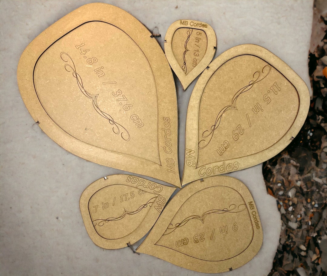 Macrame Leaf Pattern | Macrame Leaf and Feather Cutting Template, Set of 10-2 Shapes for Wall ...