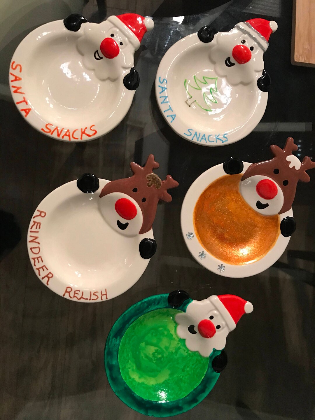 Santa or Reindeer Plates - Etsy