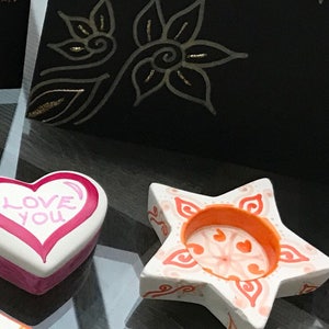 Hand Decorated Star Flower Pots - Etsy