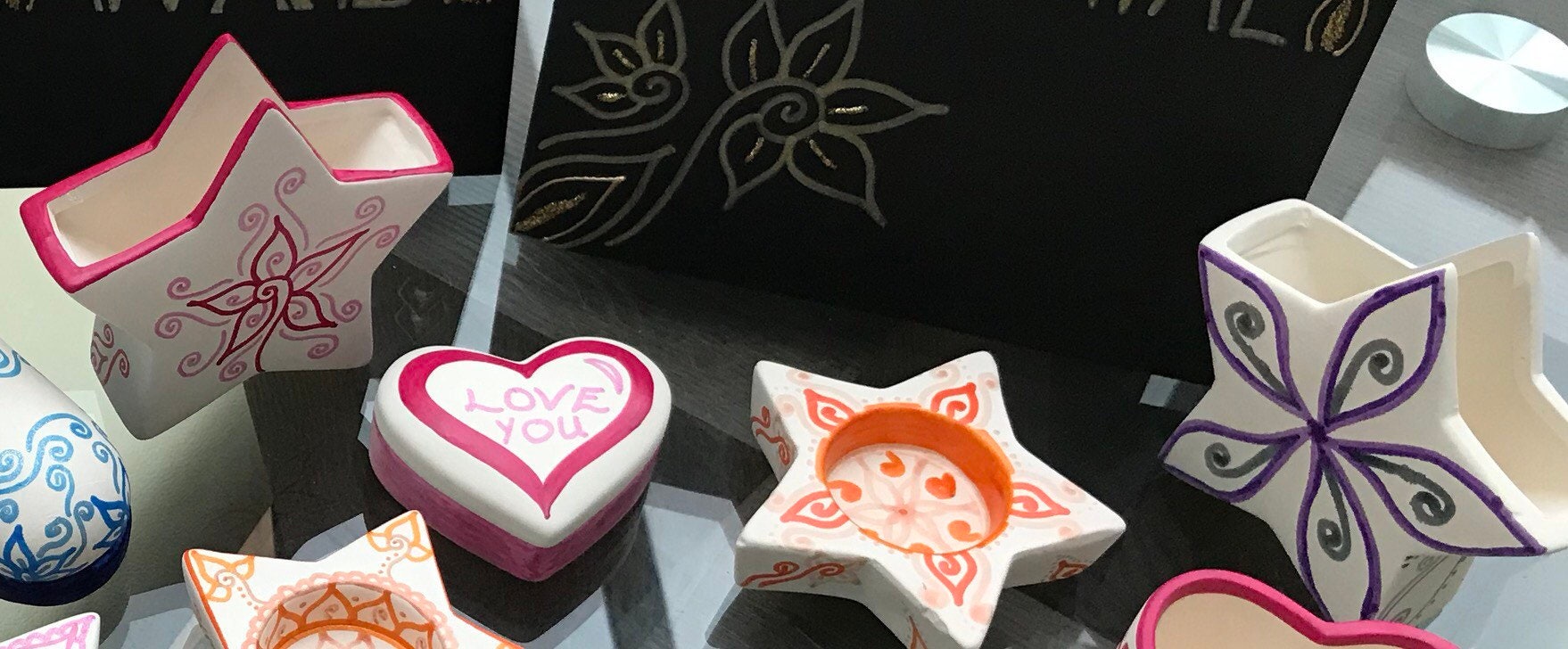 Hand Decorated Star Flower Pots - Etsy