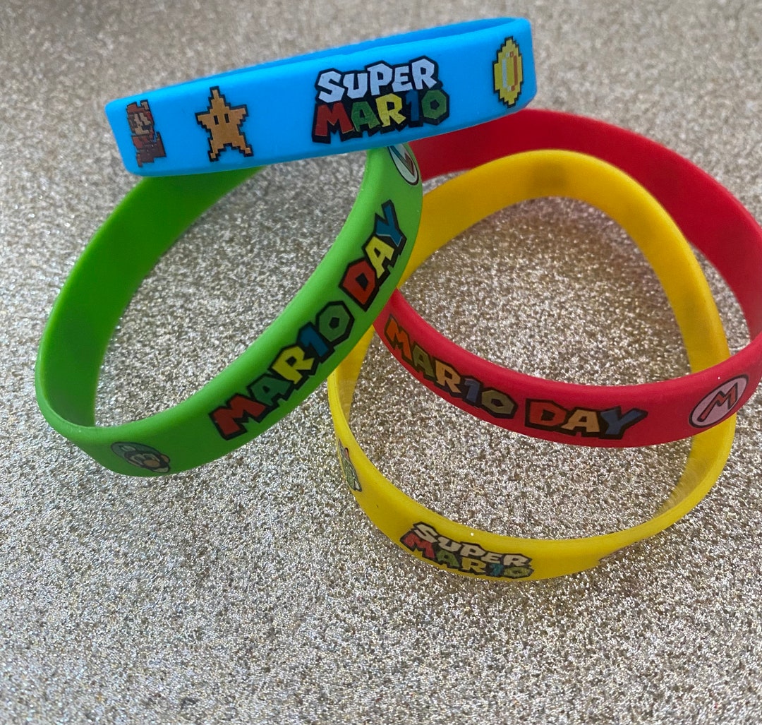Super Mario Bros Rubber Wrist Bands - Etsy