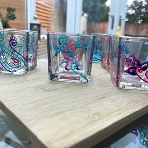 Square Glass Candle Holders - Etsy