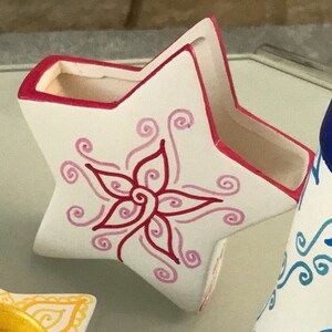 Hand Decorated Star Flower Pots - Etsy