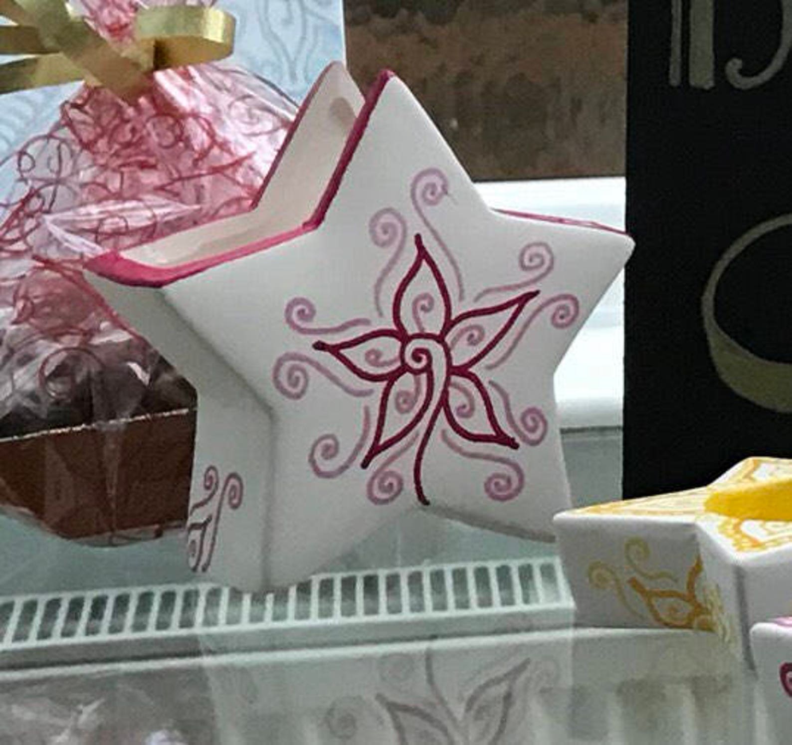 Hand Decorated Star Flower Pots - Etsy