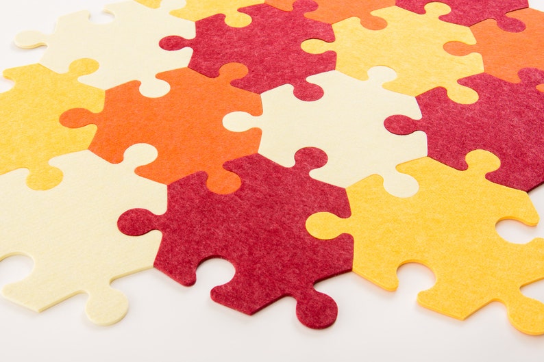 Puzzle Rug Bright Colors Angular Shape Carpet for Children | Etsy