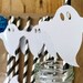 Halloween Ghost Paper Straws Set of 10 Black and White - Etsy UK