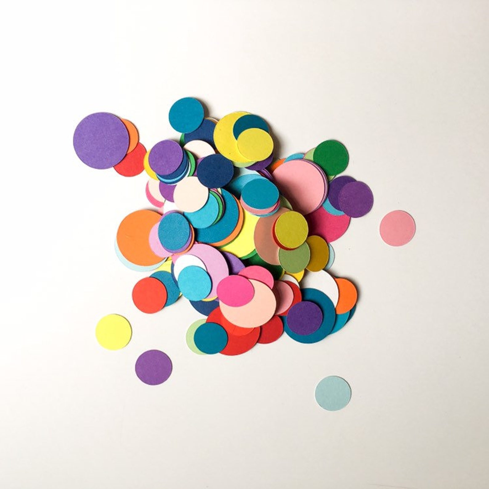 Rainbow Coloured Confetti Dots. Custom Funfetti Table | Etsy