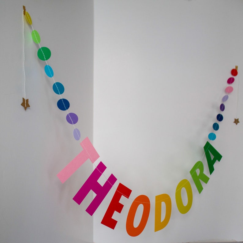 Personalised Rainbow Name Garland for Nursery Decoration Kids | Etsy UK