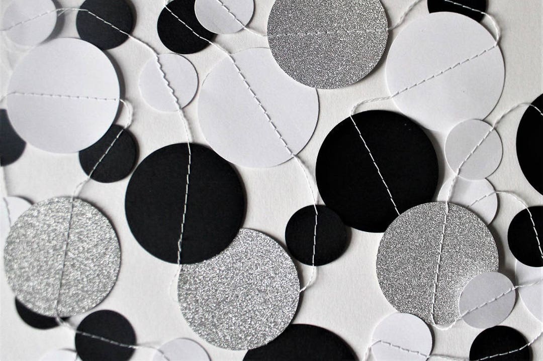 Monochrome, Scandi Style, Paper Decoration in Black, White & Glitter ...