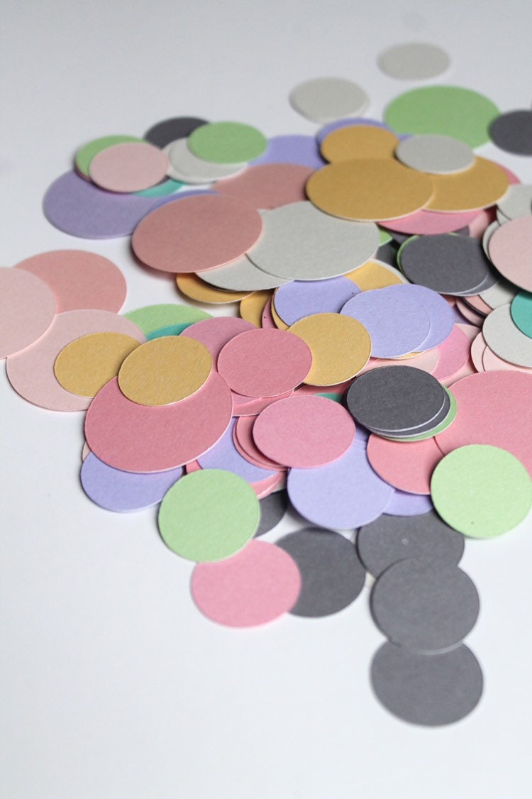 Pastel Coloured Confetti Dots. Custom Funfetti Table - Etsy