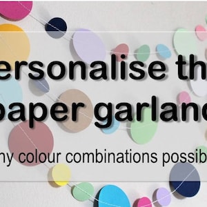 Design Your Own Bespoke Colour Paper Garland. Nursery Garland | Baby ...