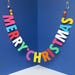 Merry Christmas Rainbow Garland. Non-traditional Bright and Colourful ...