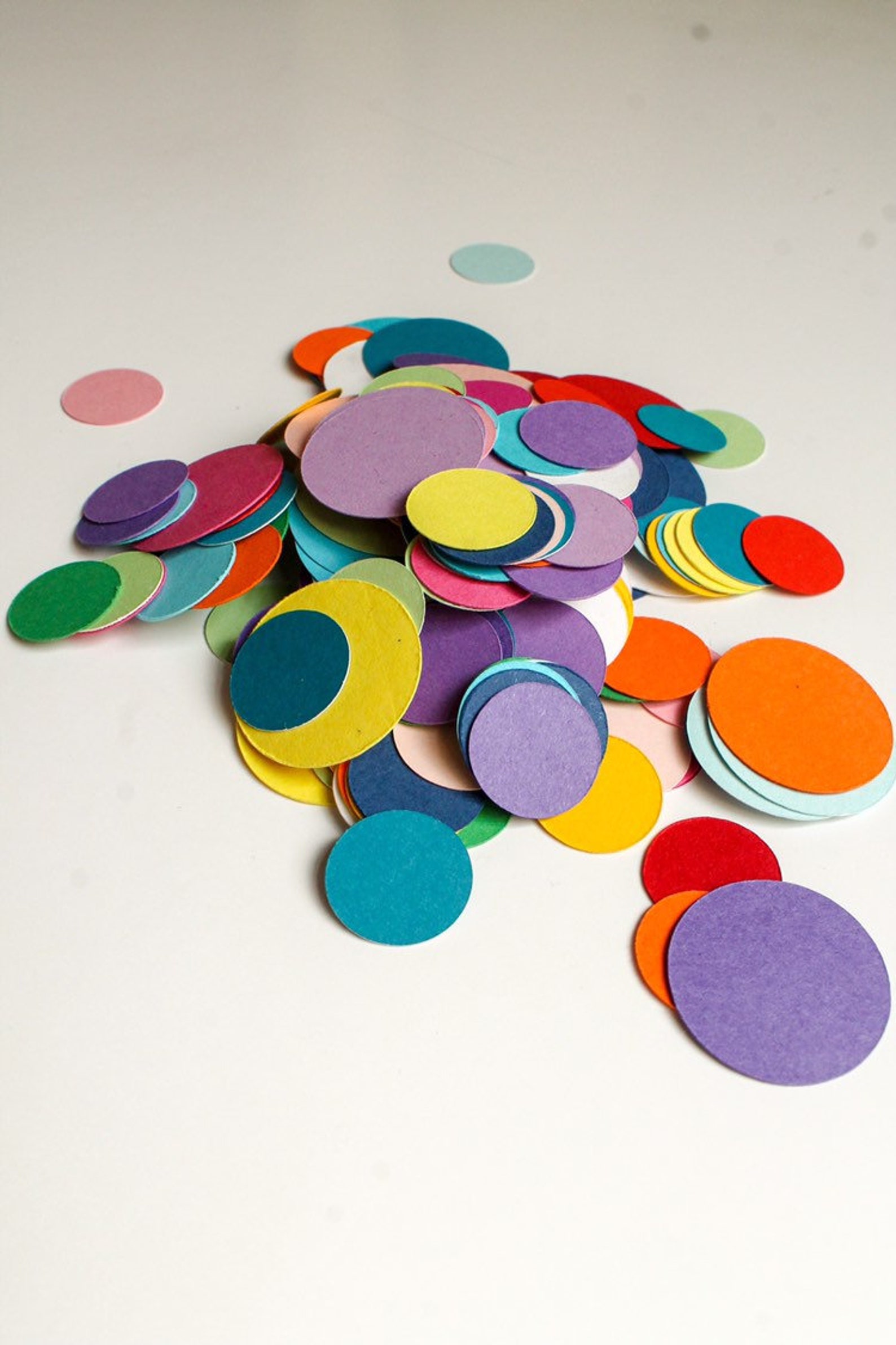 Rainbow Coloured Confetti Dots. Custom Funfetti Table | Etsy