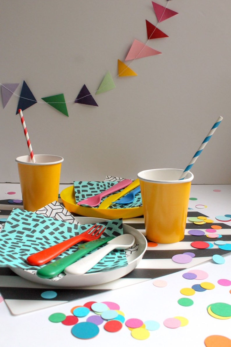 Rainbow Coloured Confetti Dots. Custom Funfetti Table - Etsy