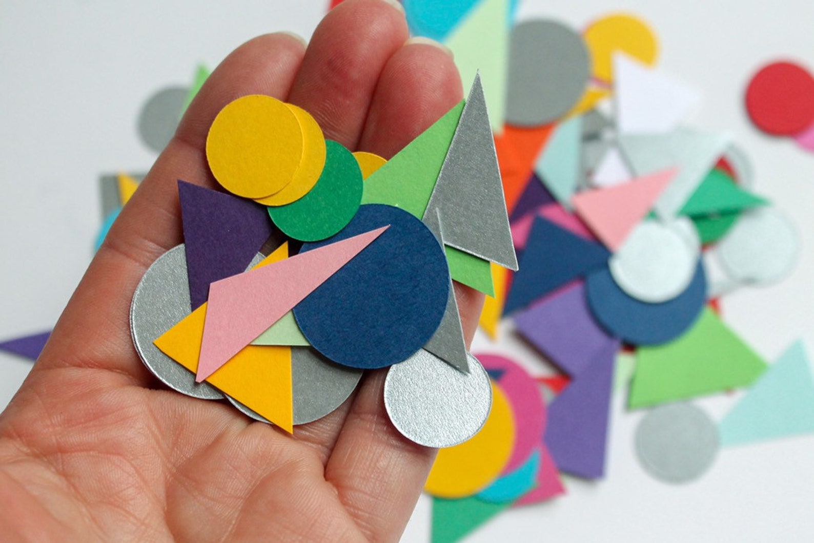 Geometric Triangle Rainbow Coloured Paper Garland. Nursery | Etsy UK