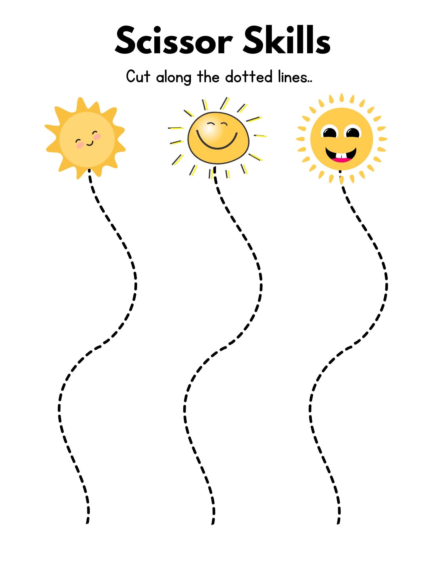 Scissor Skills Worksheets: Cutting Practice Pages for Kids (printable ...