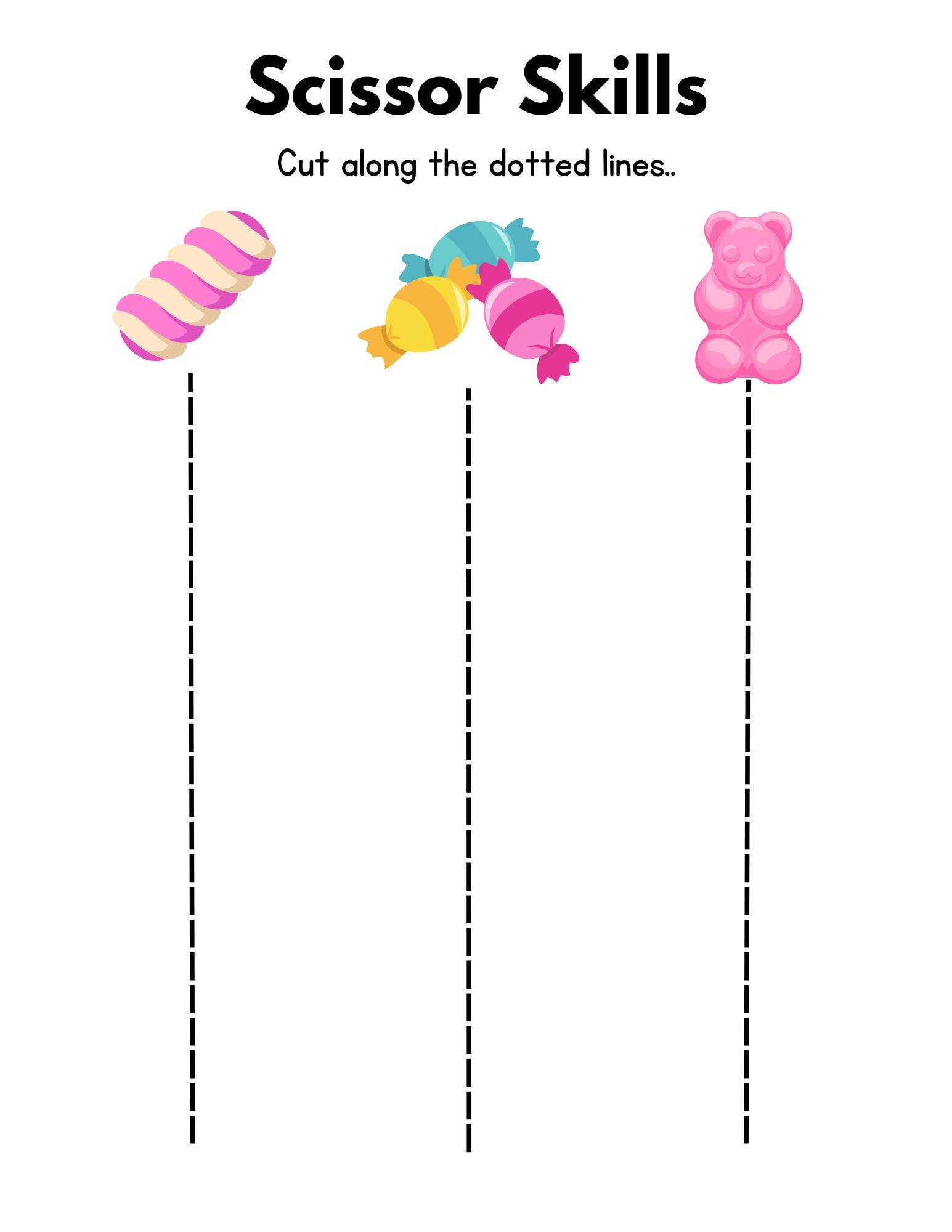 Scissor Skills Worksheets: Cutting Practice Pages for Kids (printable ...