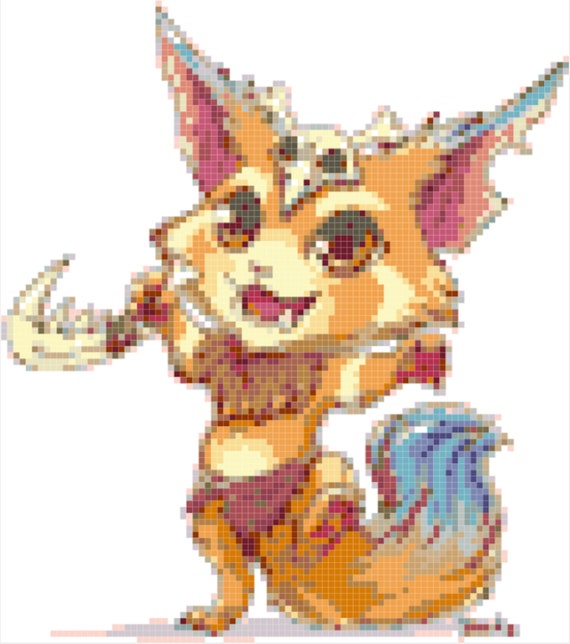 League of Legends Gnar Cross-stitch Pattern | Etsy