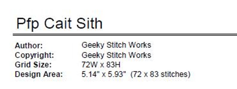 Cait Sith Profile Picture Cross Stitch Pattern - Etsy