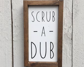 Scrub a dub dub sign | Etsy