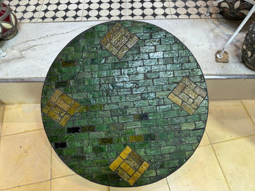 Handcrafted Rustic Tamgrout Mosaic Table - Unique Moroccan Decor - Etsy