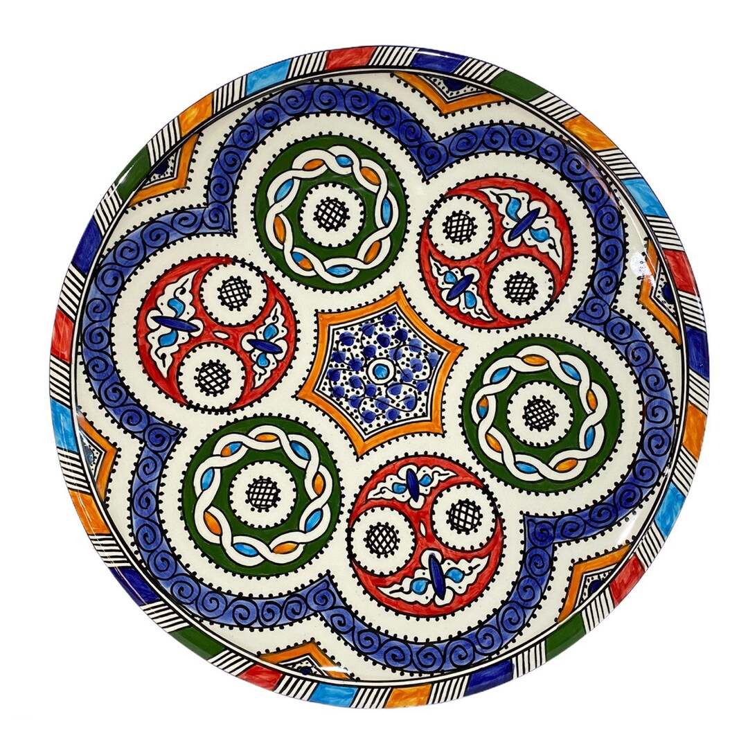 Handmade Moroccan Pottery Pie Dish. Flat Dish/ Cake Dish/flat Dish. - Etsy