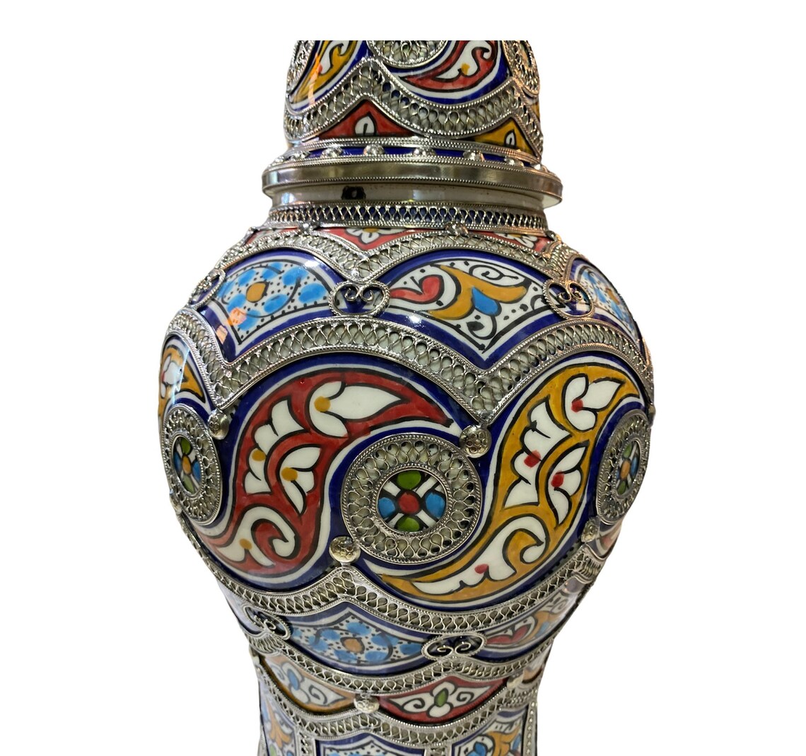 Handmade Moroccan Ceramic Vase. Moroccan Ceramic Handmade Vase - Etsy