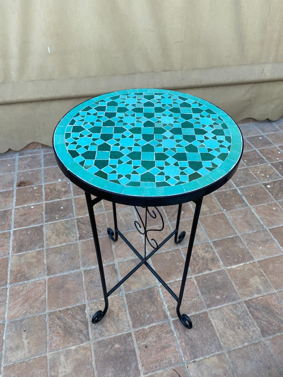 Mosaic Table / Moroccan Mosaic Table / Handmade Table / Round | Etsy