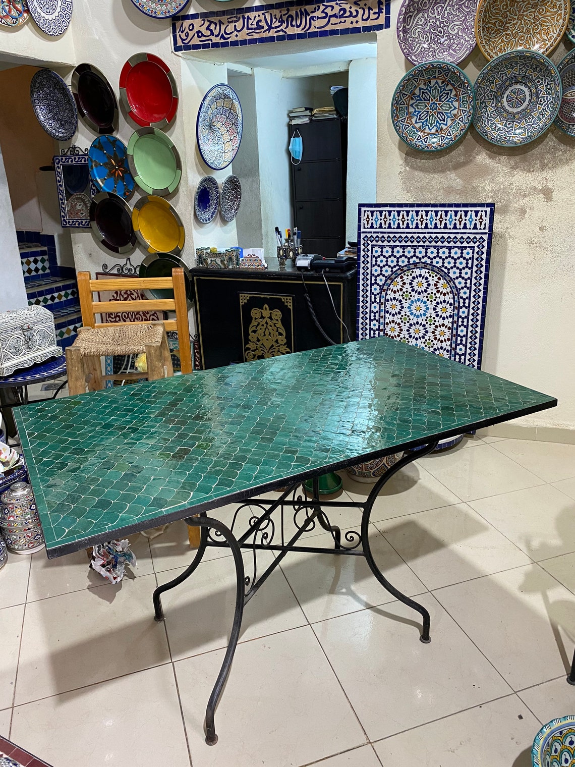 Moroccan Mosaic Table Handmade , Handcrafted Rectangular Moroccan ...