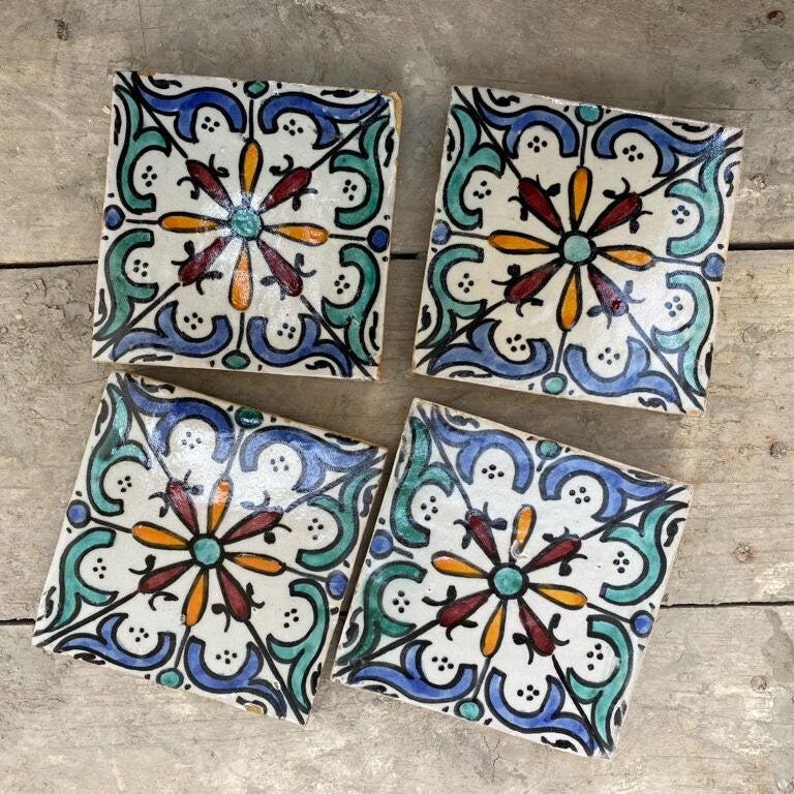 Exquisite Handmade Moroccan Tiles: Artisan Crafted, Hand-painted Home ...